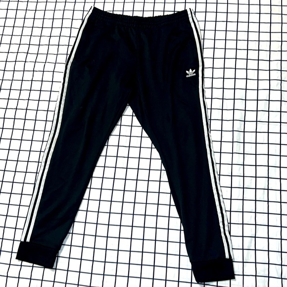 adidas | Pants | Mens Original Xl Blk White Classic Adidas Joggers ...